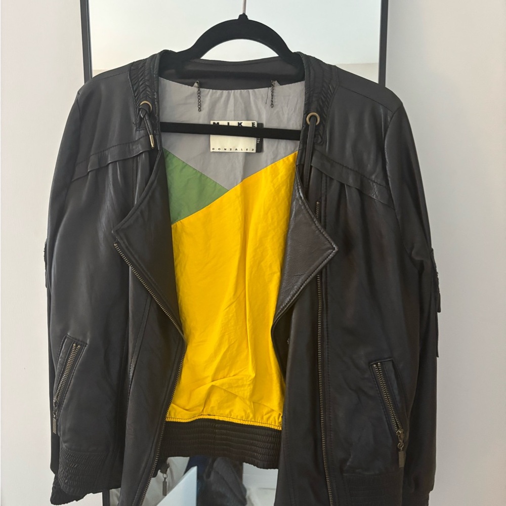 Mike Gonzalez Vintage Leather Moto Jacket - Gem